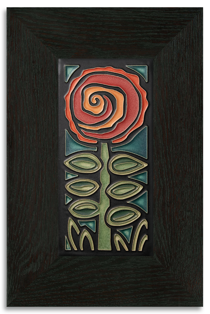 Motawi Percival's Petals in Orange - 4x8 – The Artisan's Bench