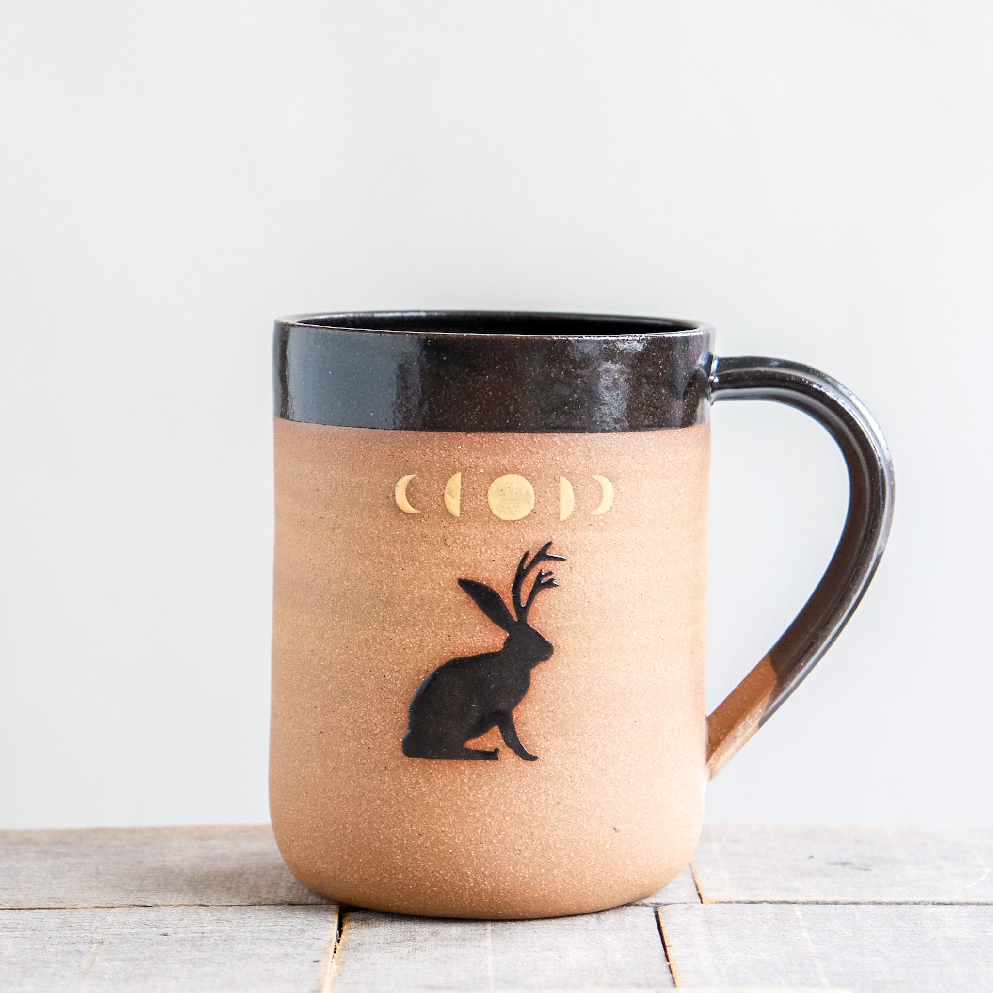 Ruby Farms Pottery | Jackalope Moon Phase Mug – The Artisan's Bench
