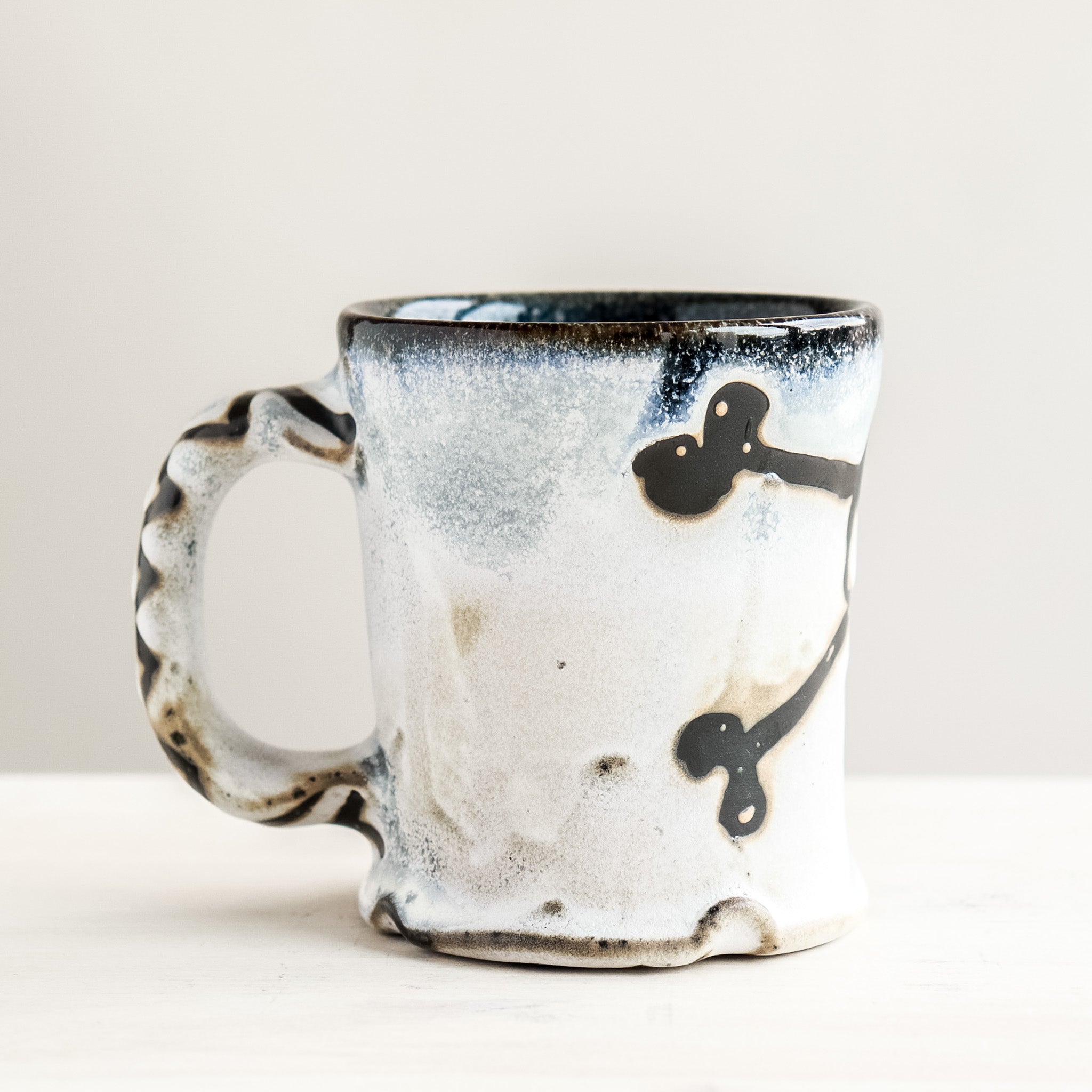 Nicole Pangas | White Single Skull Crossbones Mug – The Artisan's Bench