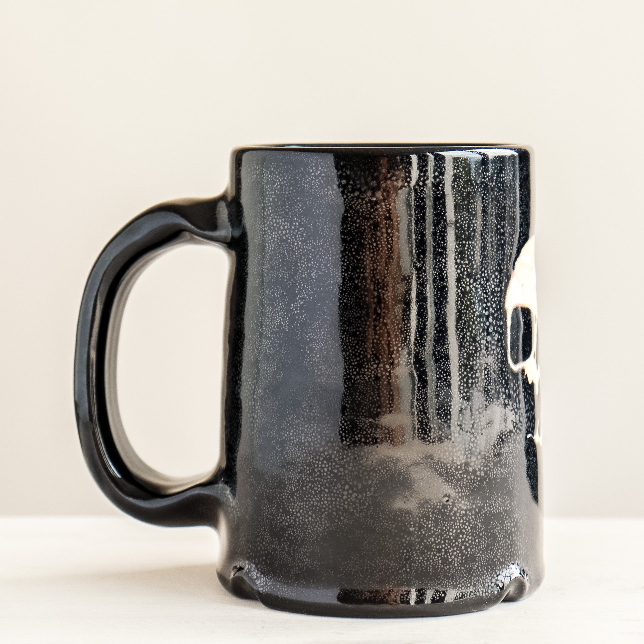 Nicole Pangas | Single Black Skull Mug – The Artisan's Bench
