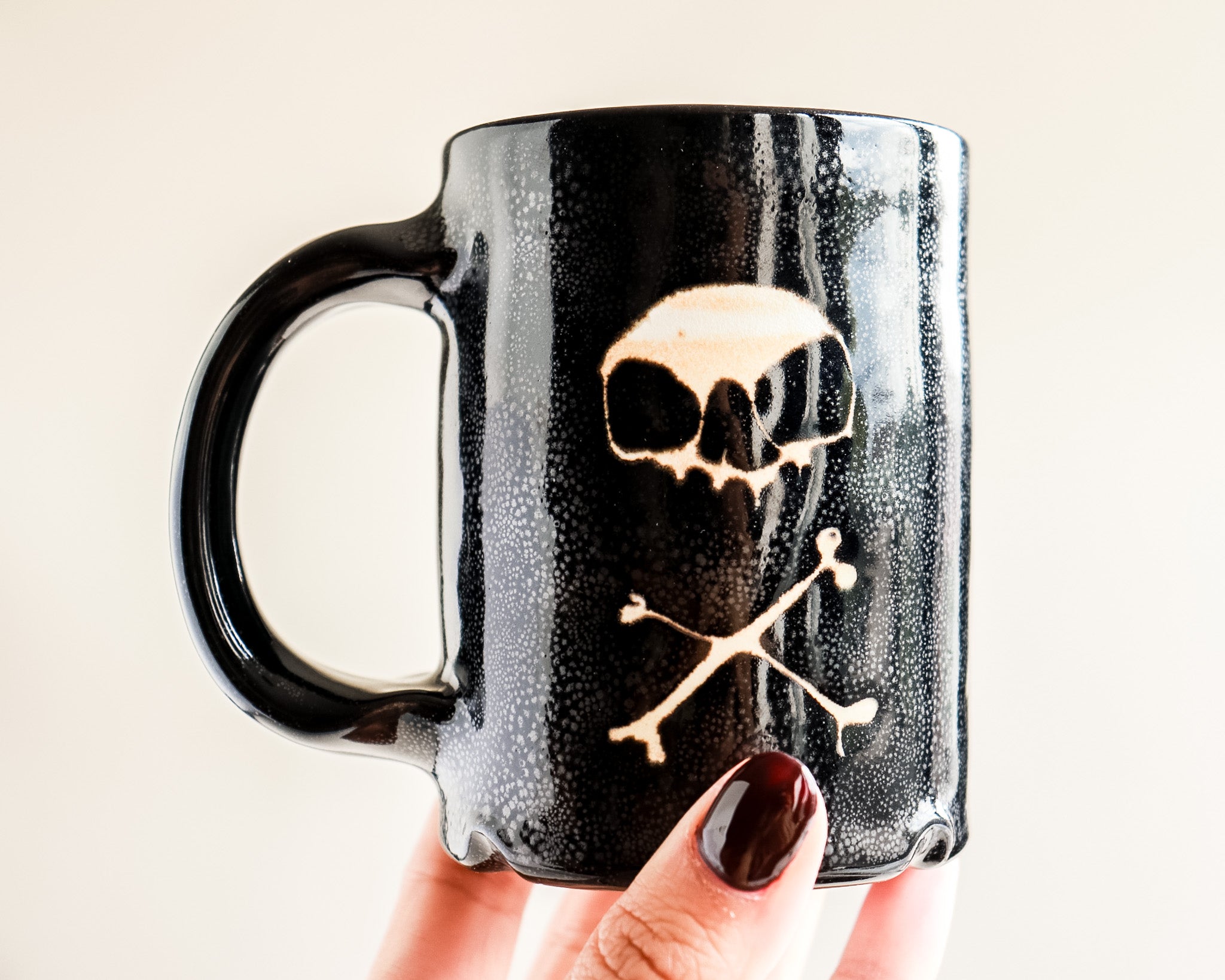 Nicole Pangas | Triple Skull Crossbones Black Mug no.2 – The Artisan's ...