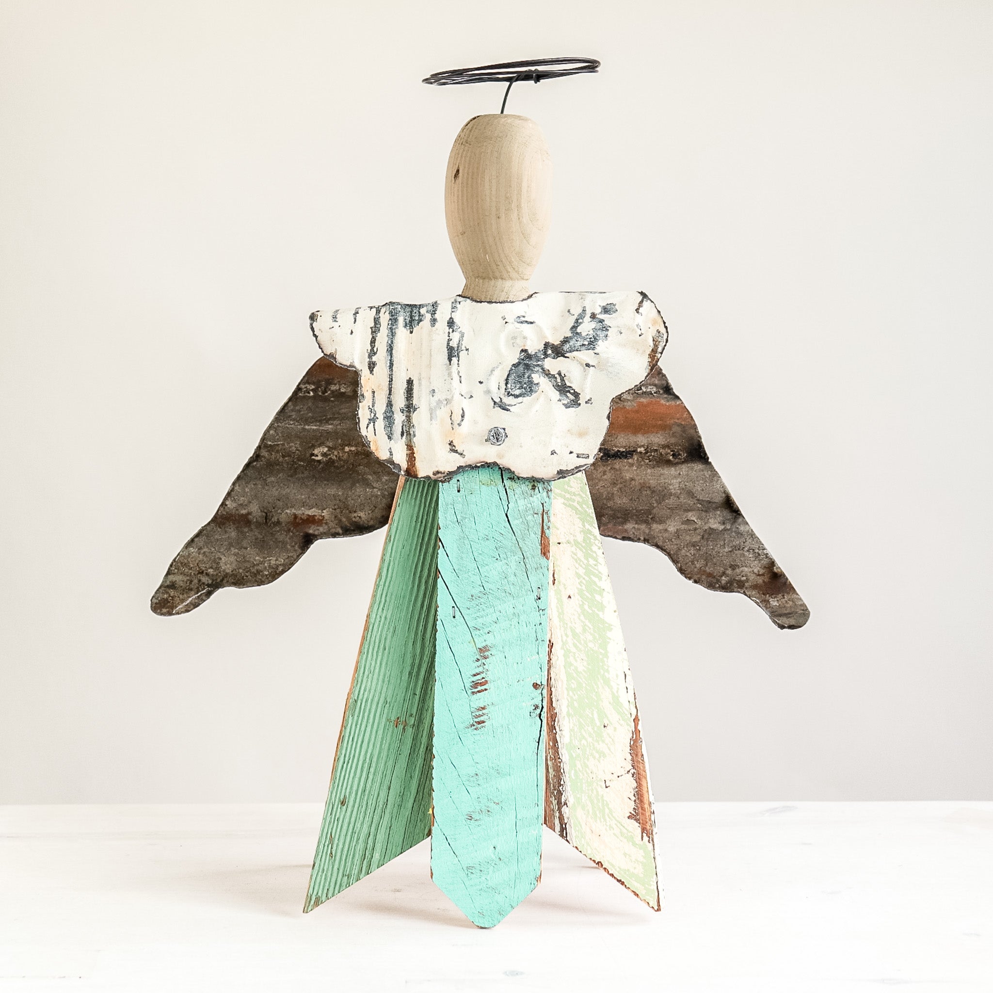 Reclaimed Standing Angel | Colorful – The Artisan's Bench