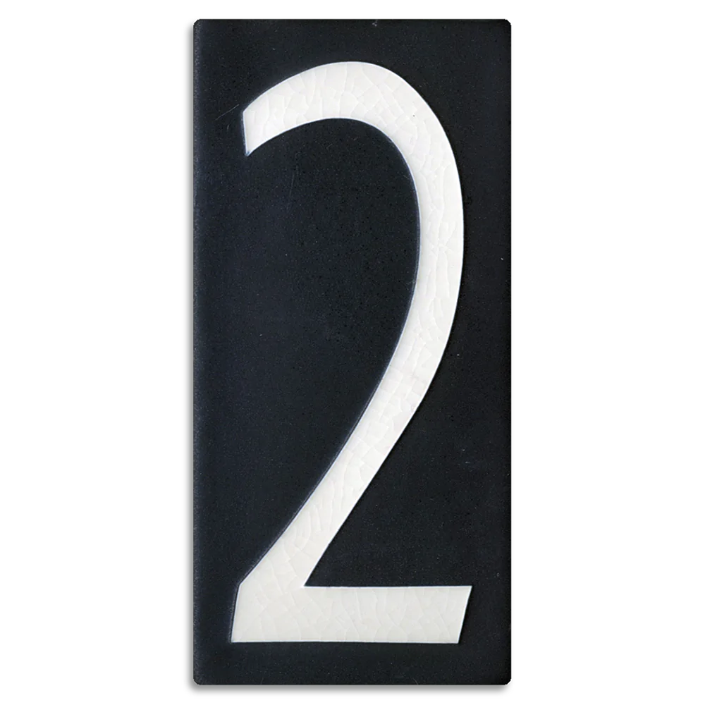 Motawi 4x8 House Numbers 0-9 | Black – The Artisan's Bench