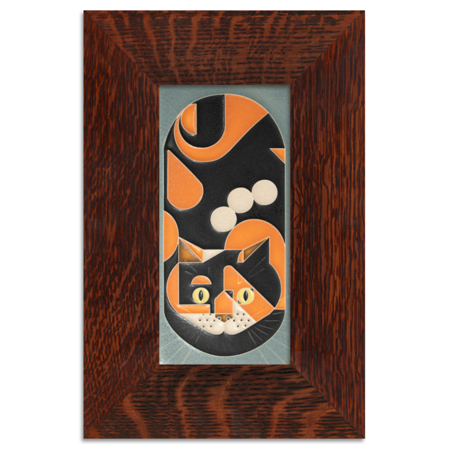 Motawi Calico Cat in Storm Blue - 4x8 – The Artisan's Bench