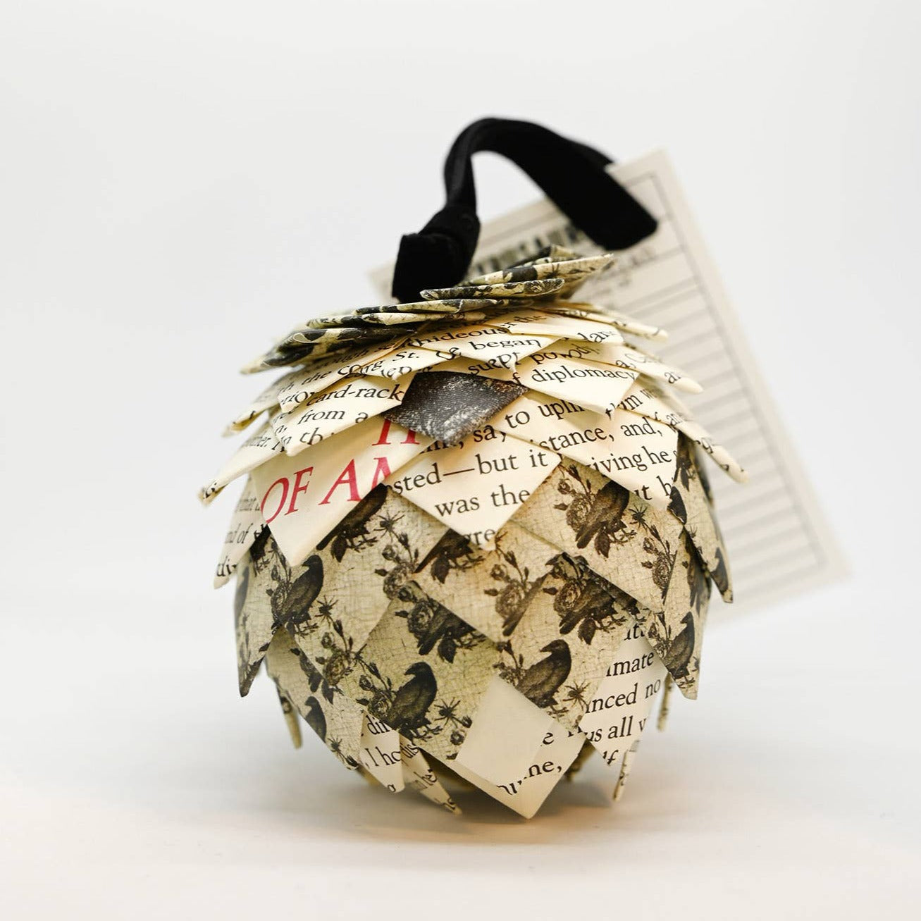Papyrusaurus | Edgar Allan Poe + Raven Print Book Page Ornament – The ...