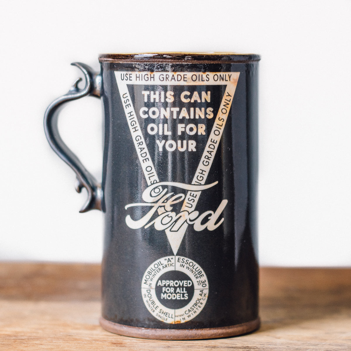 Mitchell Spain Ceramics | Oil Can Mug | Black Ford – The Artisan's Bench