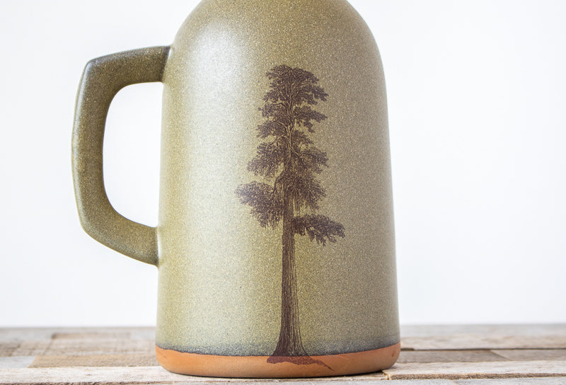 Grayling Ceramics | Sequoia Tree Growler | Moss – The Artisan's Bench