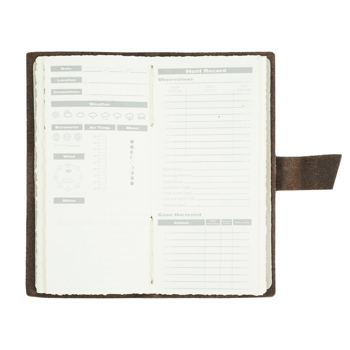 Rustico Leather Journals | Hunting Log | Dark Brown – The Artisan's Bench
