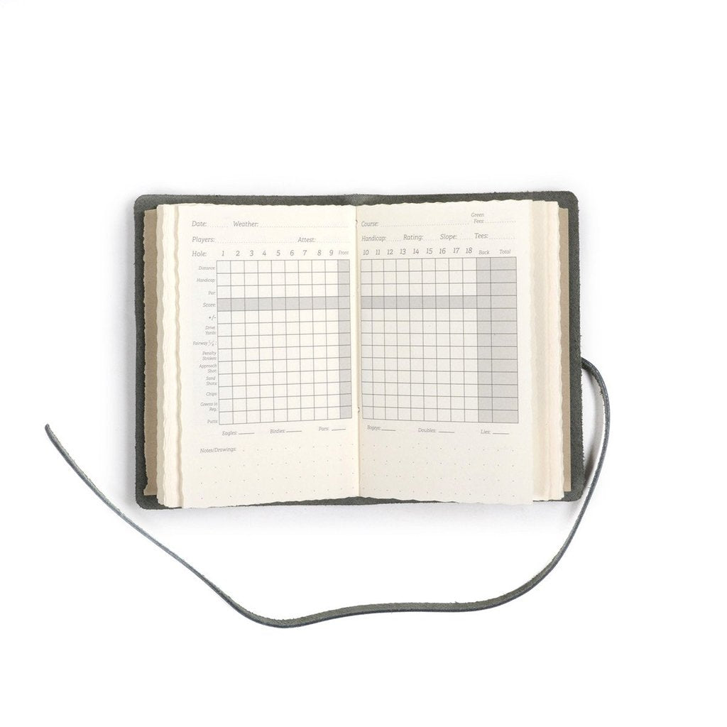 Rustico Leather Journals | Leather Golf Log with Pocket | Buckskin ...