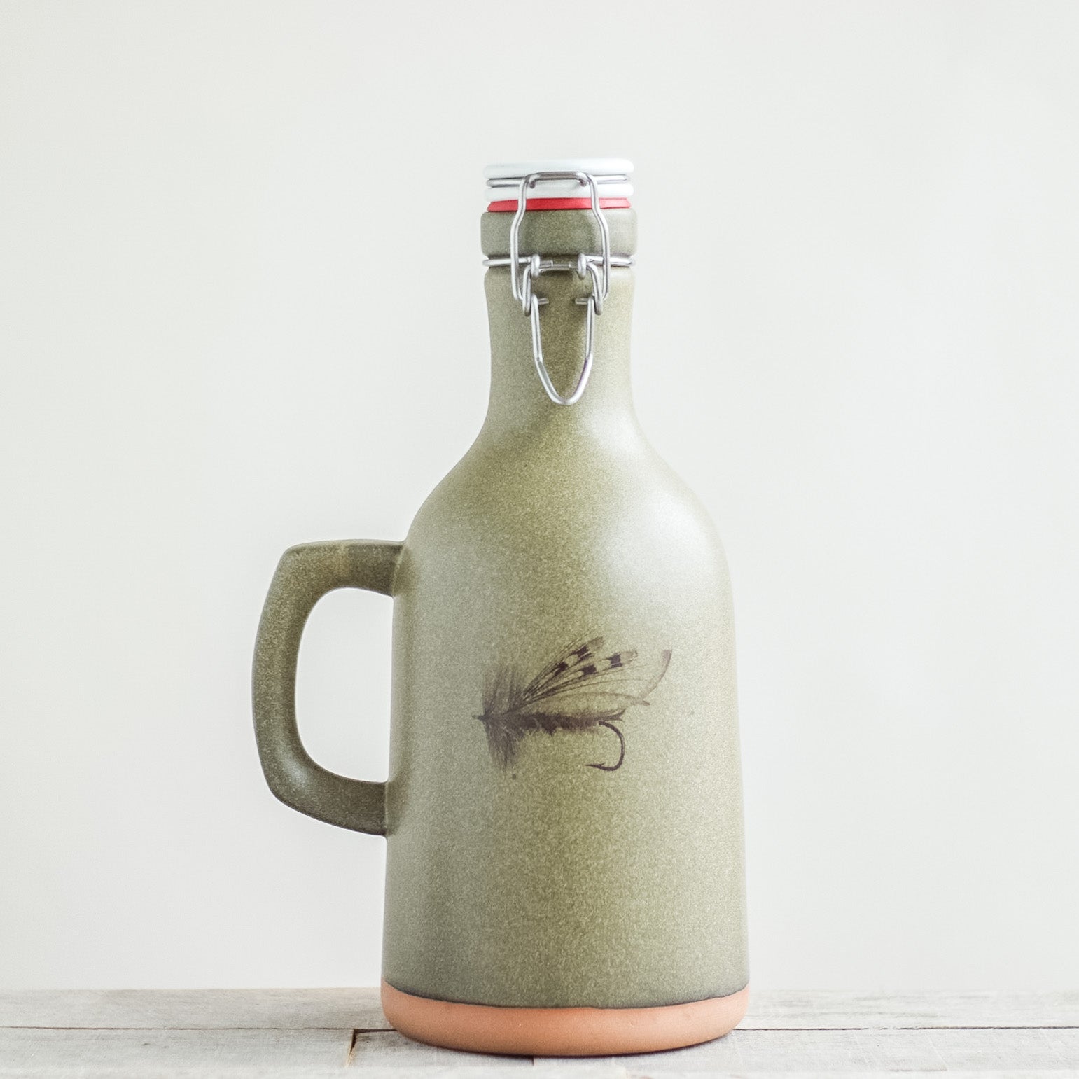 Grayling Ceramics | Fly Lure Growler | Moss – The Artisan's Bench