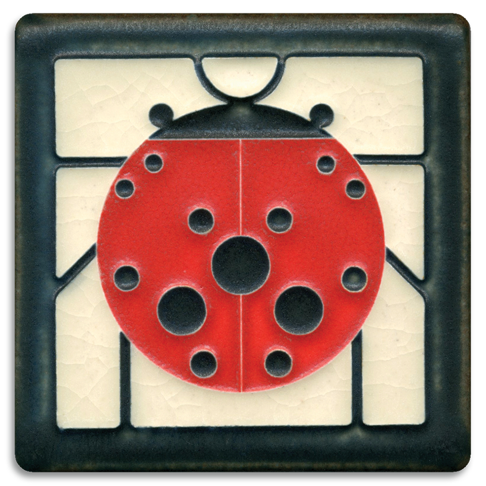 Motawi Ladybug with Border - 4x4 – The Artisan's Bench