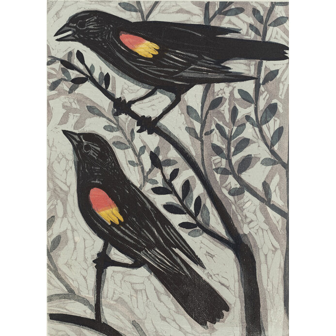 Kent Ambler | Red Wing Singing 16x20 | Woodblock Print – The Artisan's ...