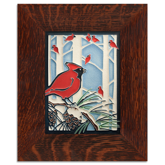 Motawi Winter Cardinals - 6x8 – The Artisan's Bench